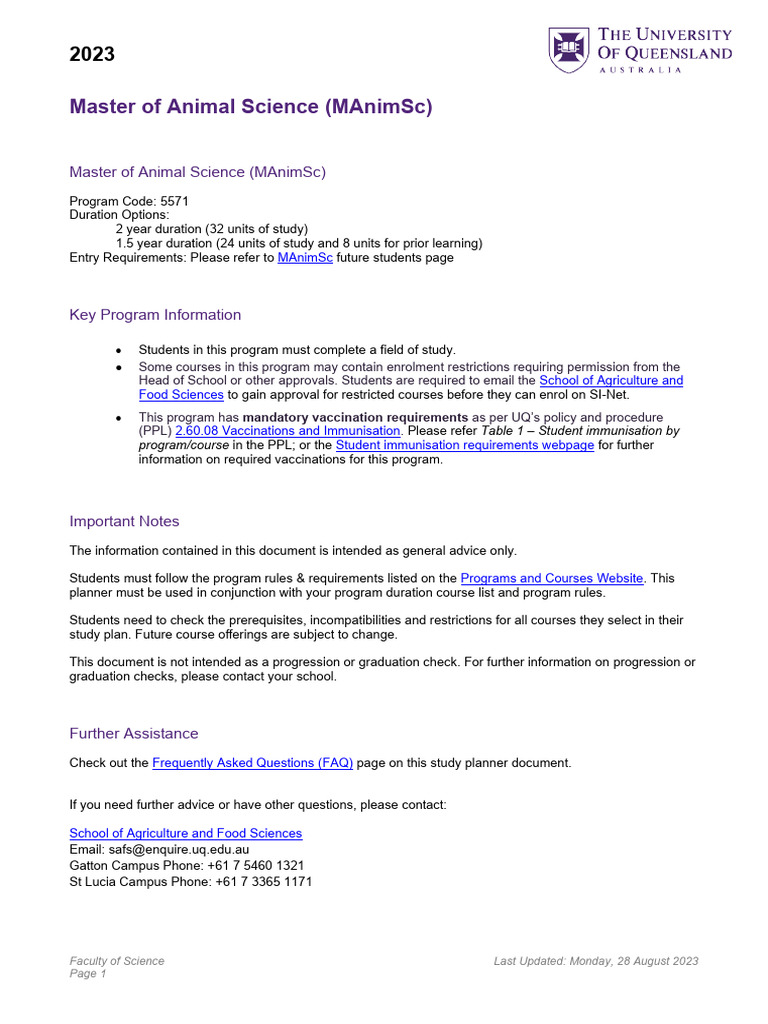 Booklet Animal Science | PDF | Academic Term | Science