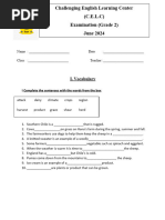 Grade 2 English Test, End of Year | PDF