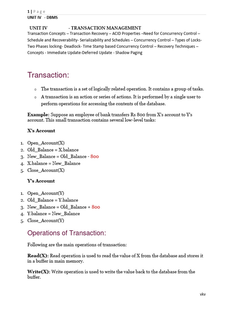 DBMS Transaction Management | PDF | Database Transaction | Databases