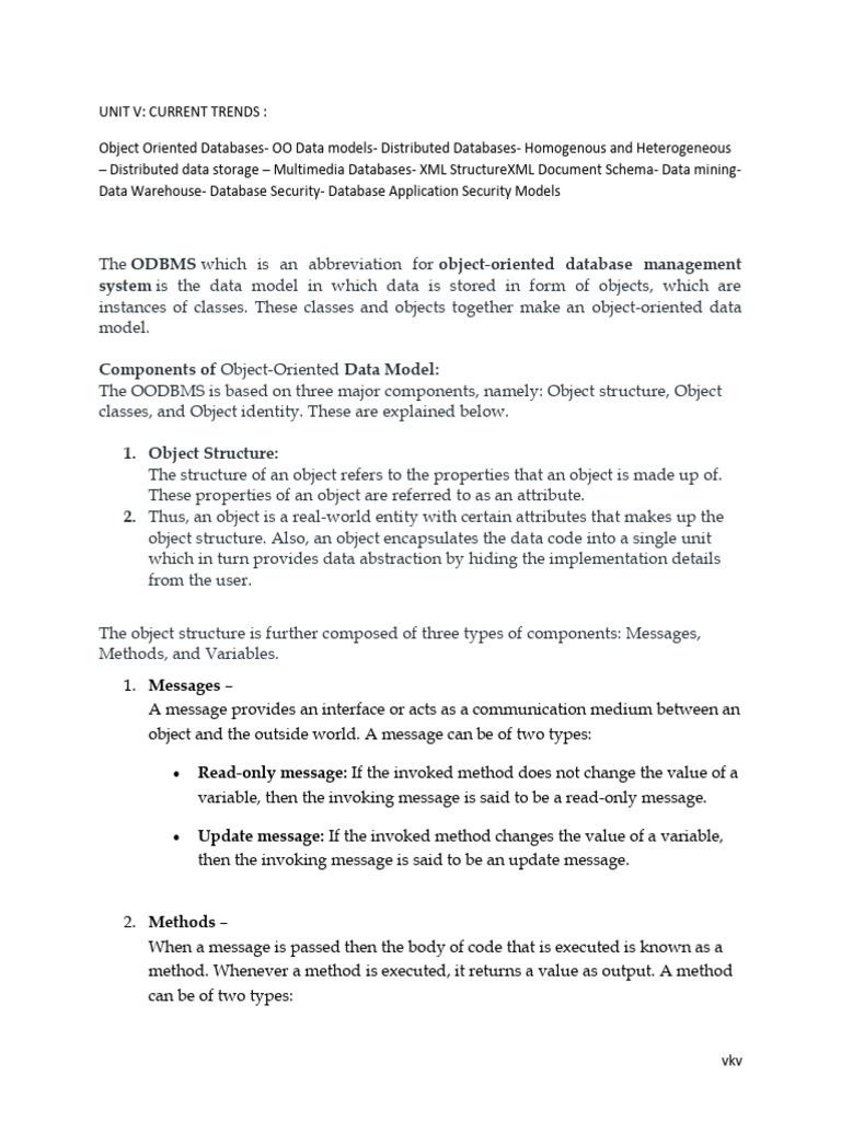 Unit V | PDF | Databases | Method (Computer Programming)