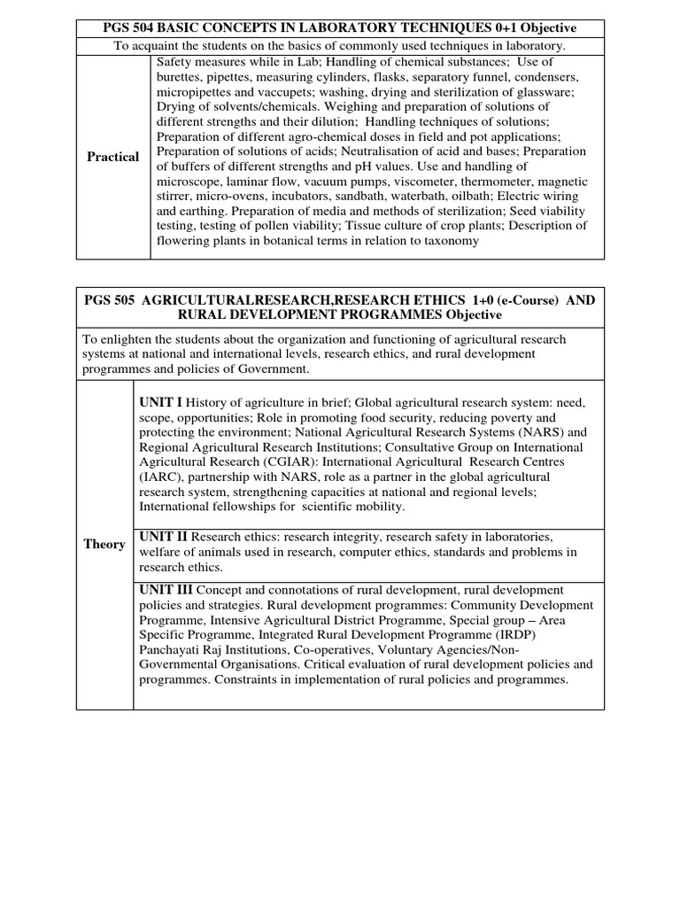 PGS 504 Basic Concepts in Laboratory Techniques | PDF | Laboratories
