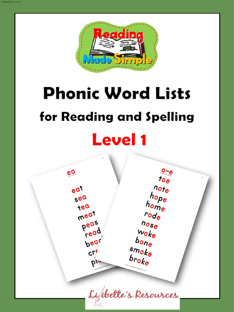 RMS Level 1 Word Lists | PDF RMS Level 1 Word Lists | PDF