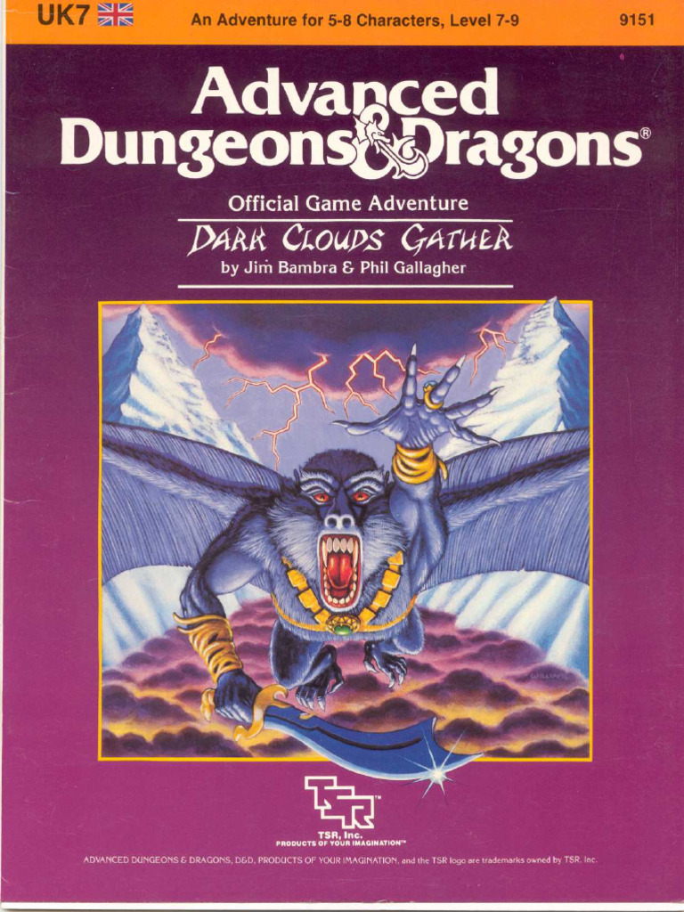 ADnD UK7 Greyhawk - Dark Clouds Gather 1st Edition | PDF