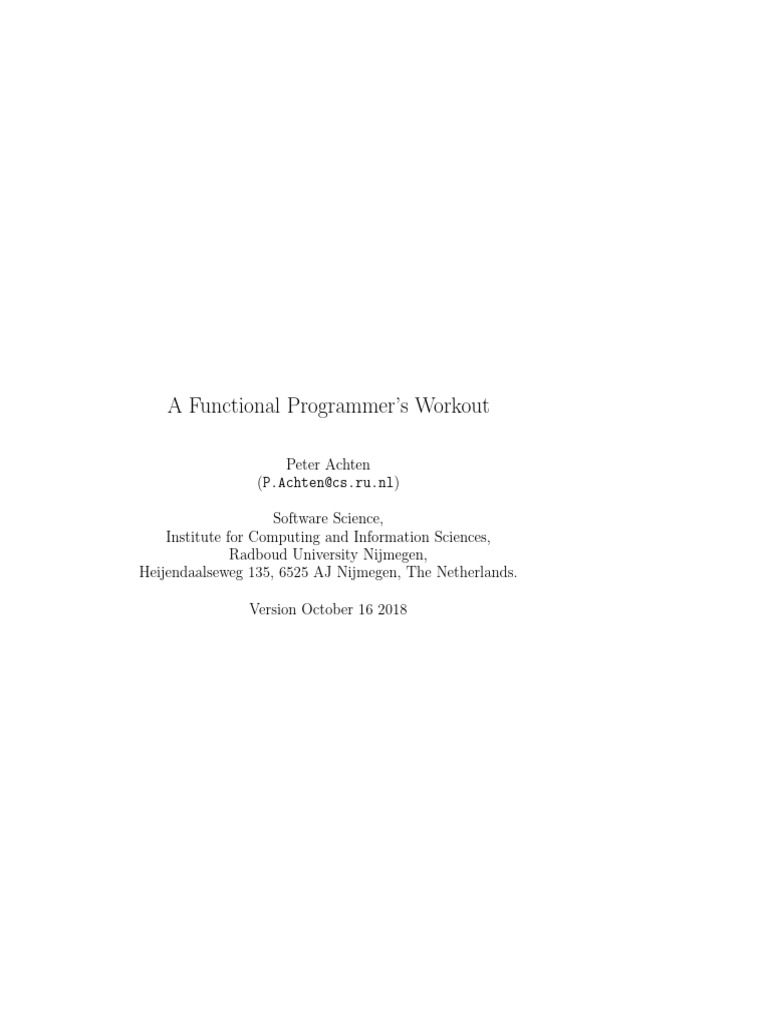 A Functional Programmers Workout | PDF | Computer File | Function ...