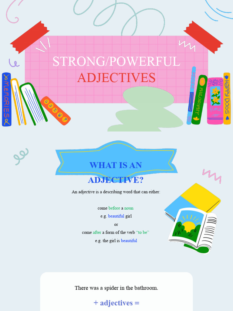 Adjective - Powerful Adjectives | PDF | Adjective | Linguistic Typology
