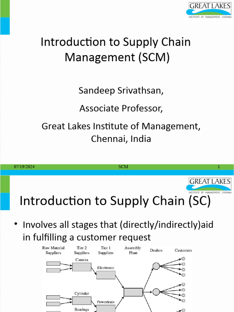 Intro to SCM - Sessions 1-2 | Download Free PDF | Supply Chain Management | Inventory