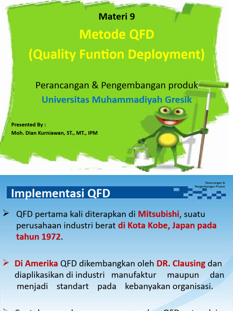 PPP 9 Metode QFD | PDF