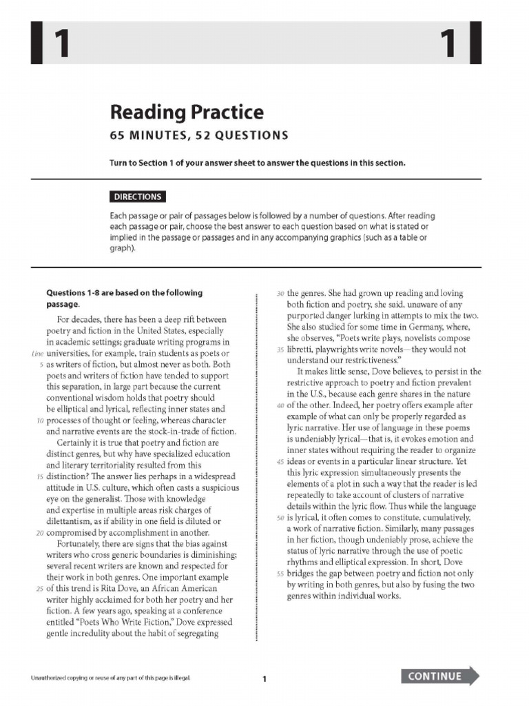 Reading Practice 2 Student Handout | PDF