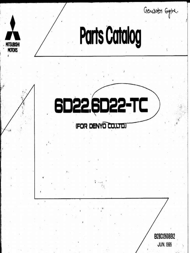Mitsubishi - 6D22-TC - Parts Catalog | PDF