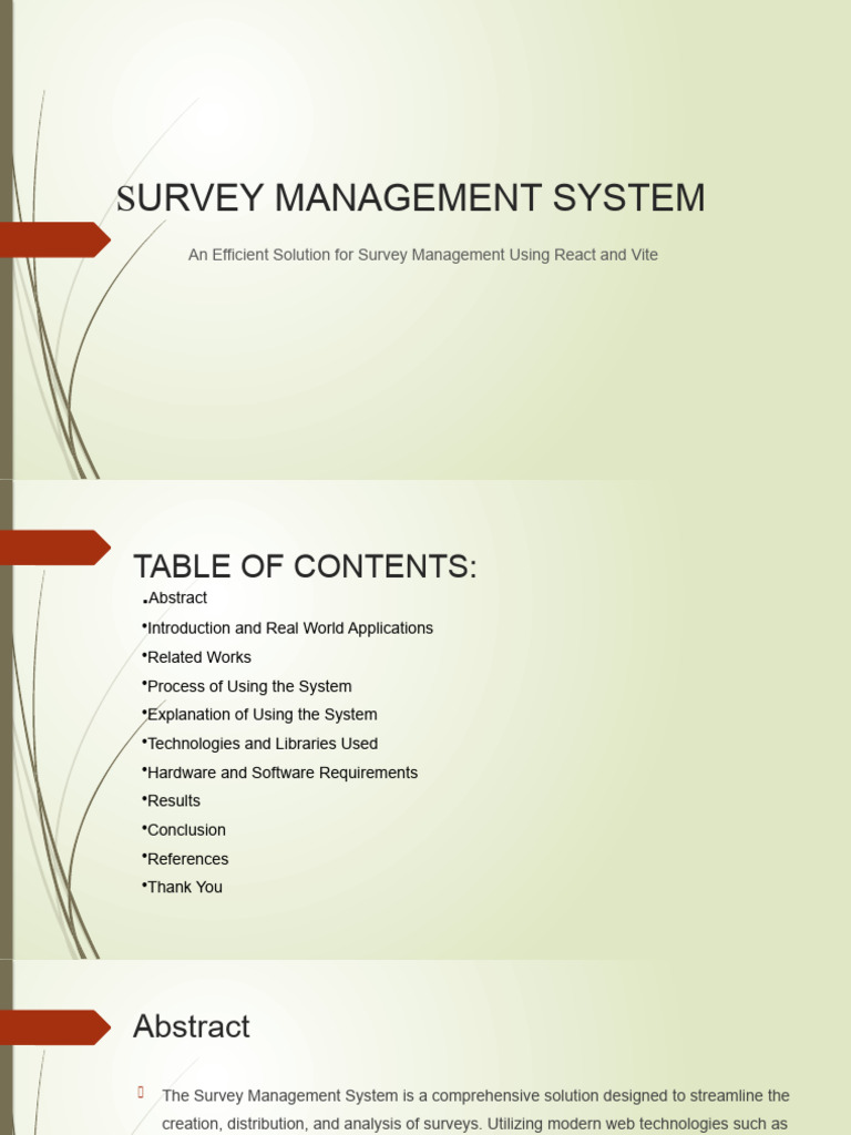 Survey Management System | PDF | Data | Data Science