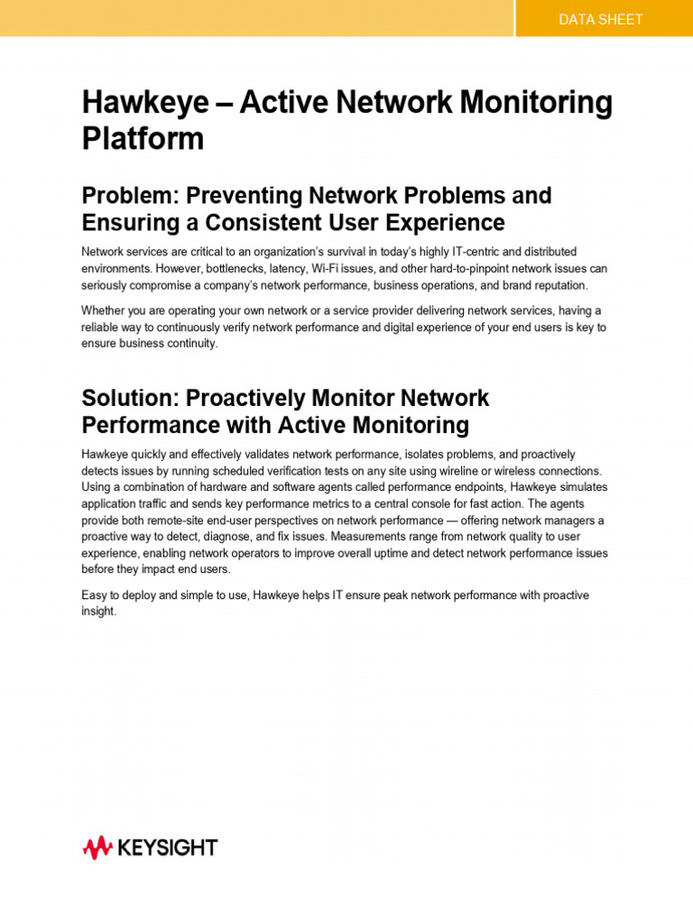 Hawkeye - Active Network Monitoring Platform | PDF | Computer Network ...