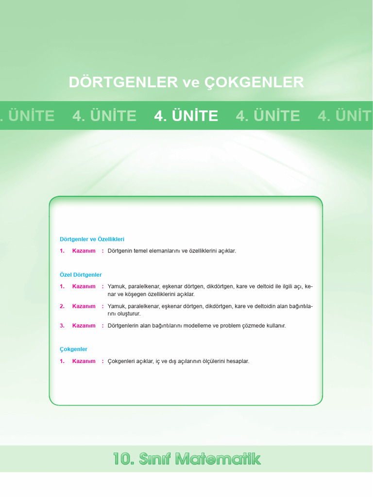 10.sinif-mat-cokgenler-dortgenler | PDF