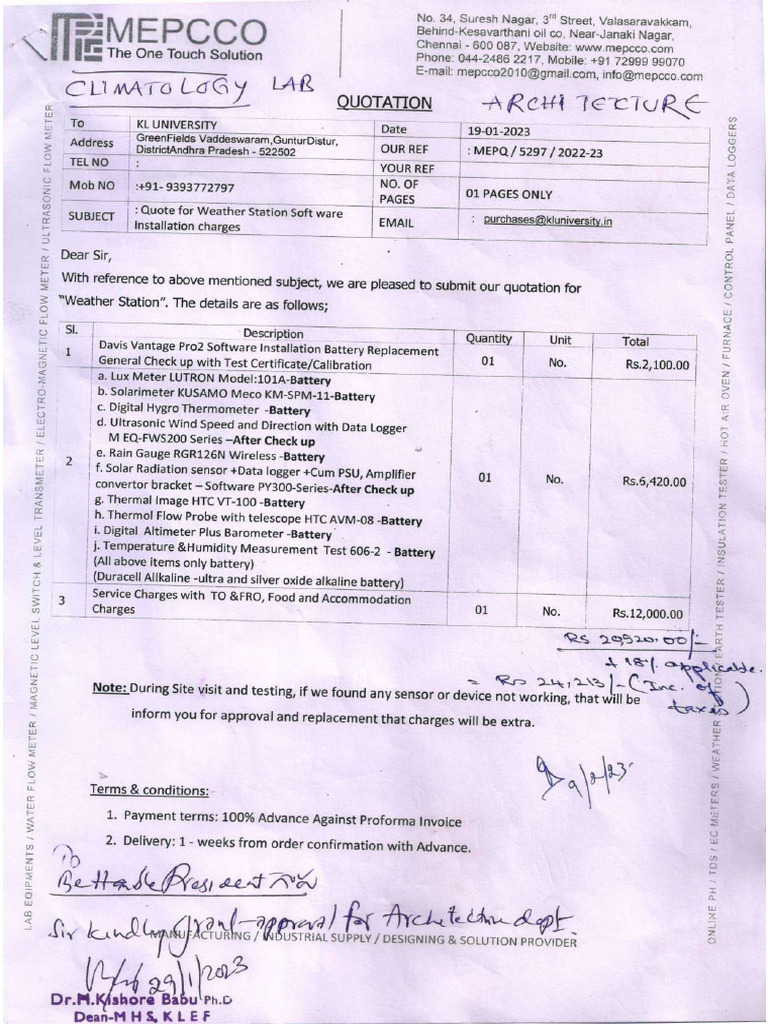 Approved Quotation | PDF