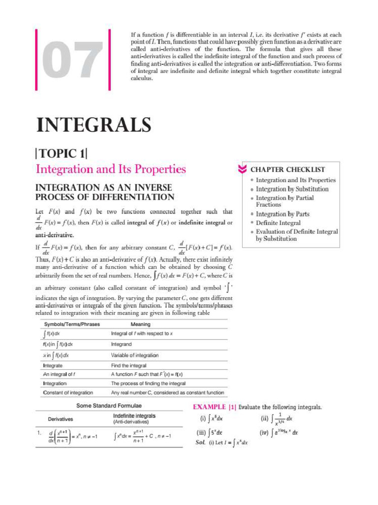 Class 12 Integration Notes | PDF Class 12 Integration Notes | PDF