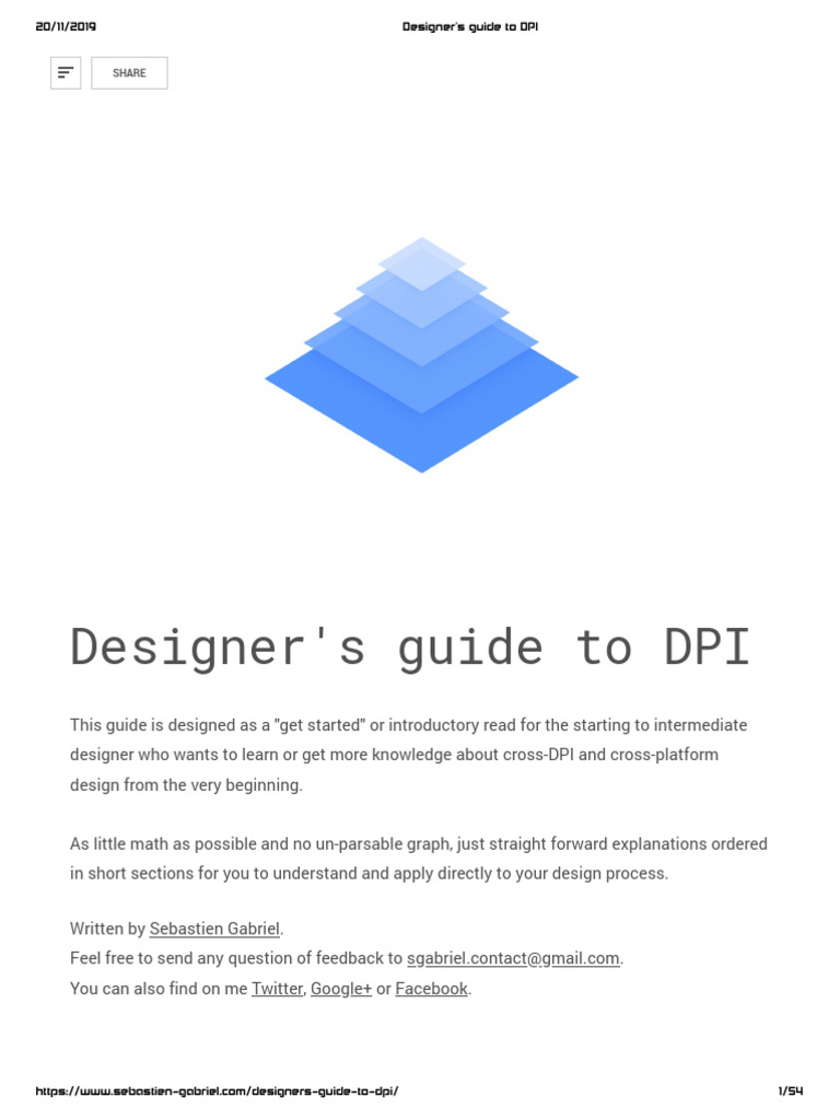 Designer's Guide To DPI | PDF | Display Resolution | Pixel