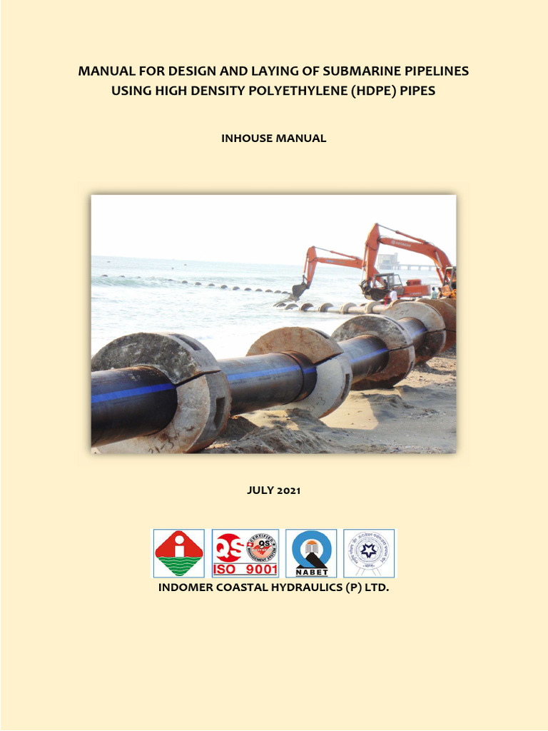 HDPE Submarine Pipeline Design Manual | PDF | Pipe (Fluid Conveyance ...
