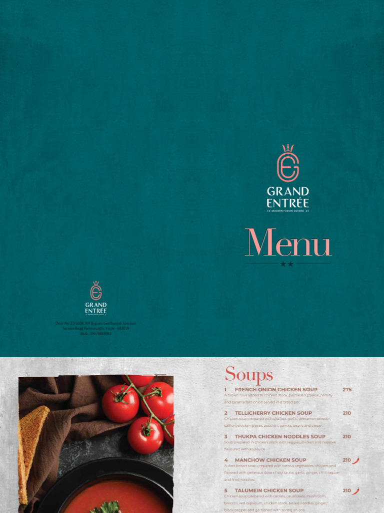 Grand Entree Menu | PDF