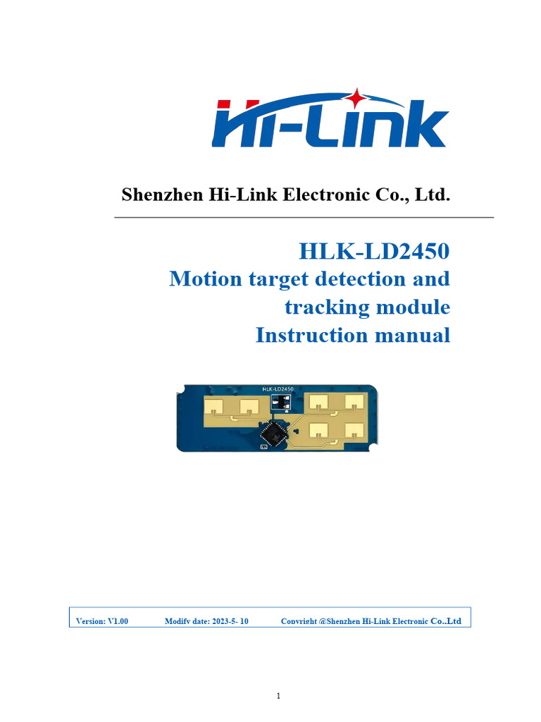 HLK LD2450 Instruction Manual | PDF | Radar | Antenna (Radio)