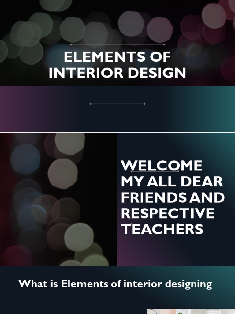 Elements of Interior Design | PDF | Lighting | Color