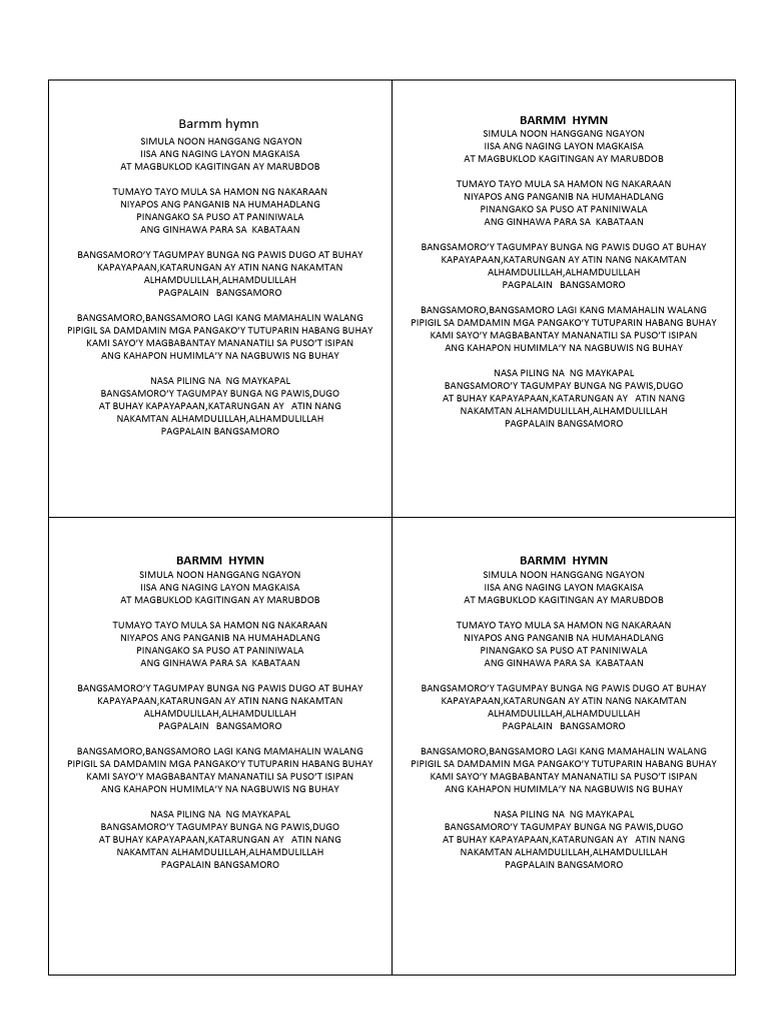 Barmm Hymn | PDF