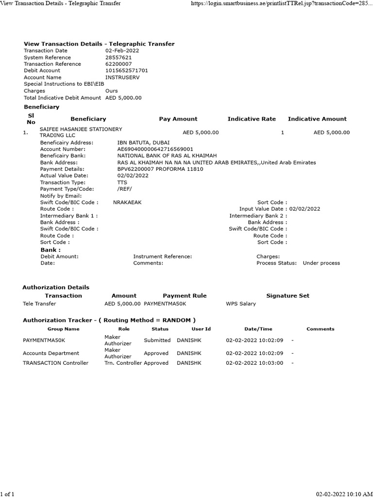Enbd-Imes-Saifee - BPV62200007-02022022 | PDF | Debit Card | Service Industries