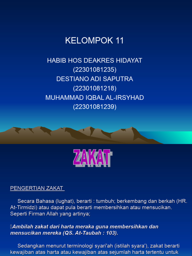 Power Point of Zakat | PDF