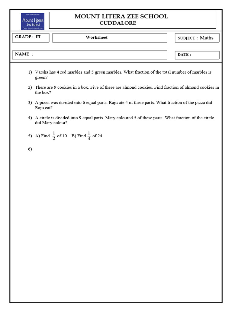 Maths Worksheet3 | PDF