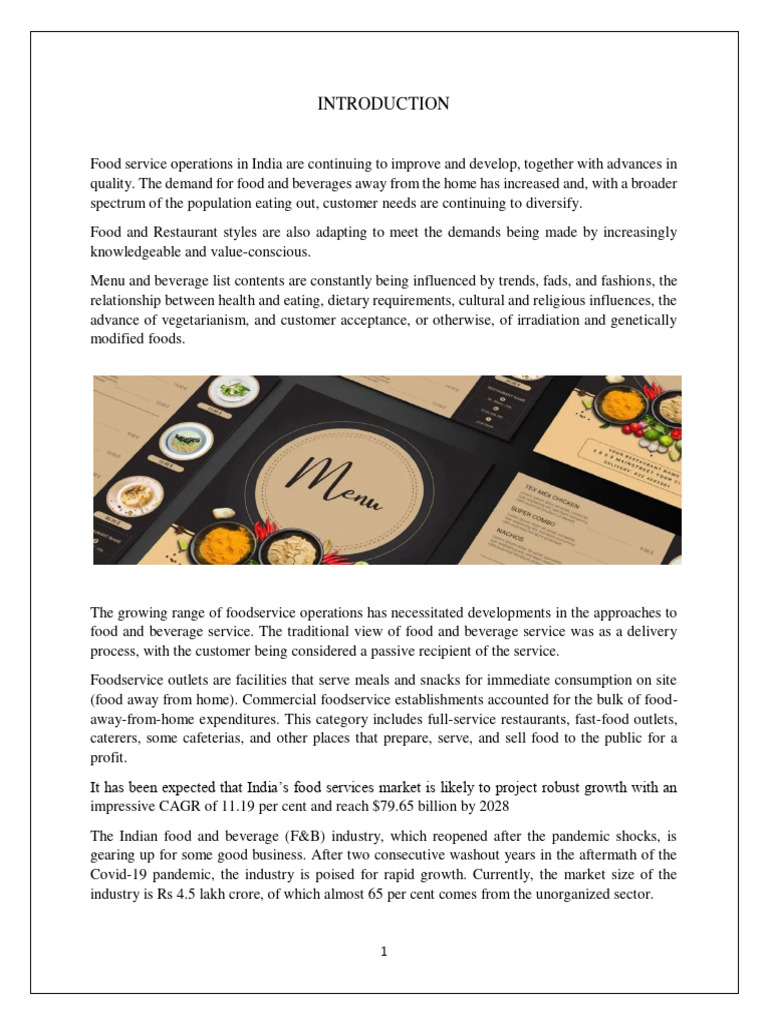 Emerging Challenges in Food Service Industry | PDF | Value Added Tax ...