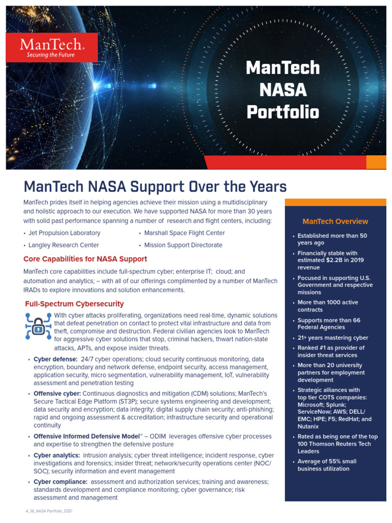 NASA Portfolio - 2021 - Rev 2 | PDF | Cloud Computing | Computer Security