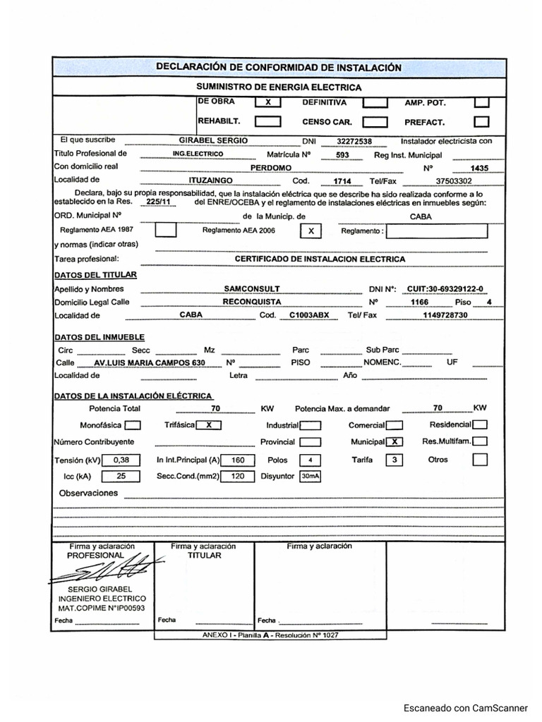 Declaración de Conformidad | PDF
