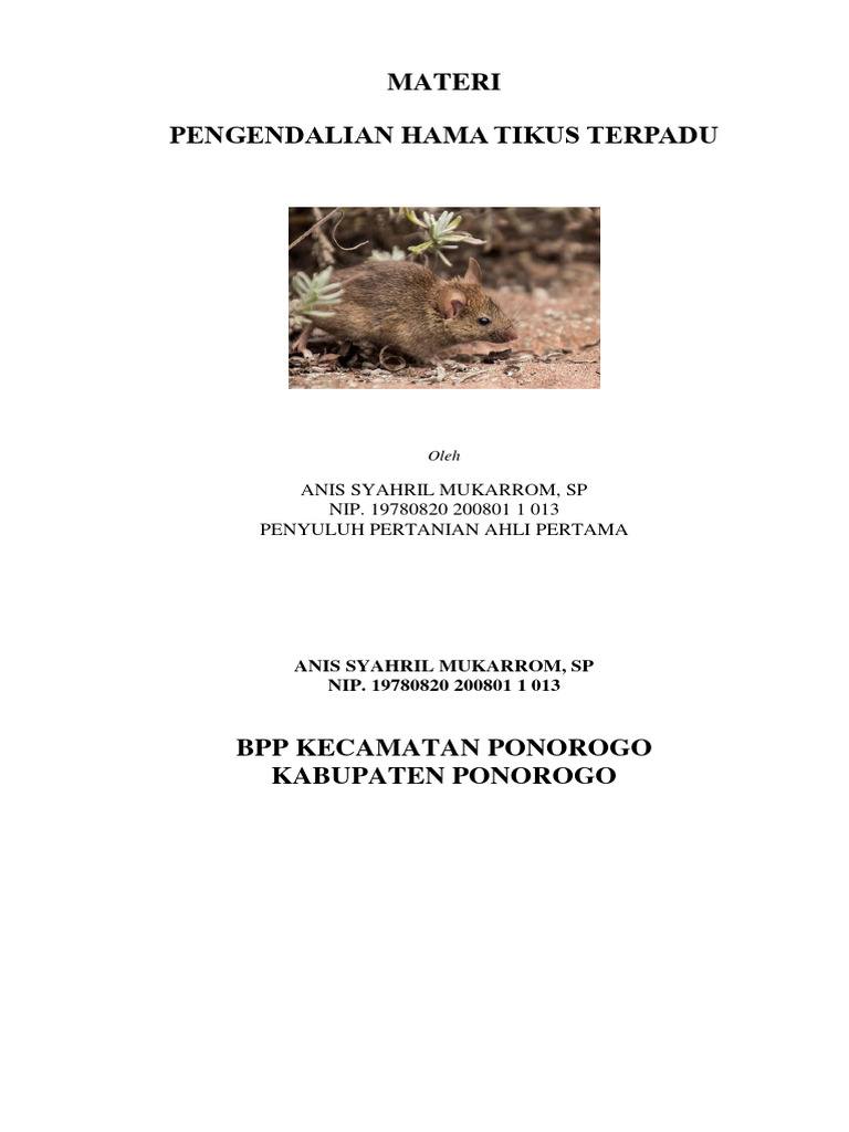 Materi Penyuluhan Hama Tikus | PDF