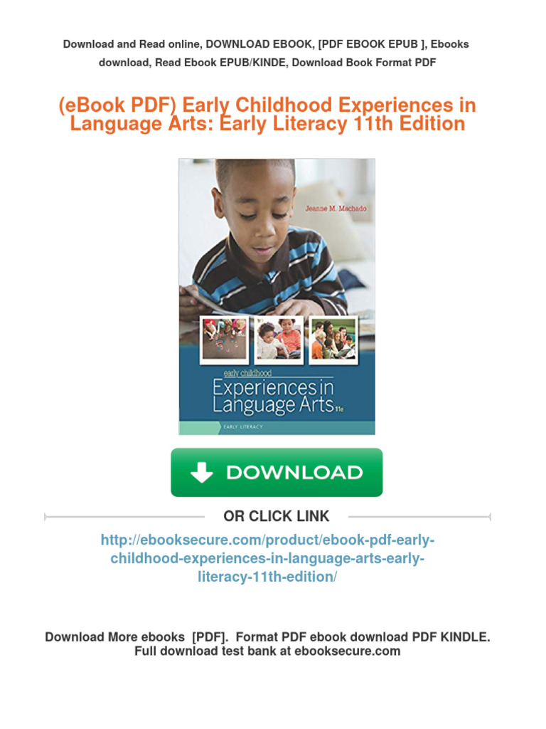 (Ebook PDF) Early Childhood Experiences in Language Arts: Early ...