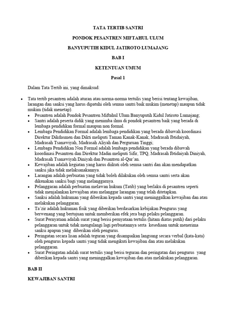 Contoh Tata Tertib Adart | PDF | Kesehatan Holistik