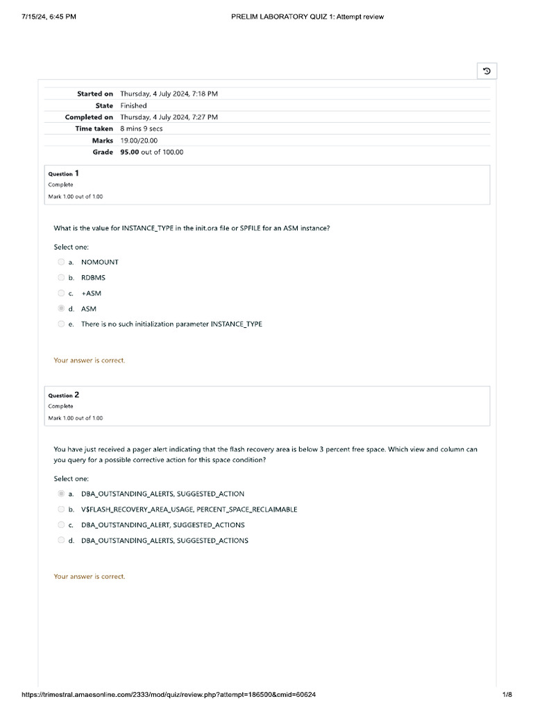 Database Prelim Lab Quiz 1 | PDF