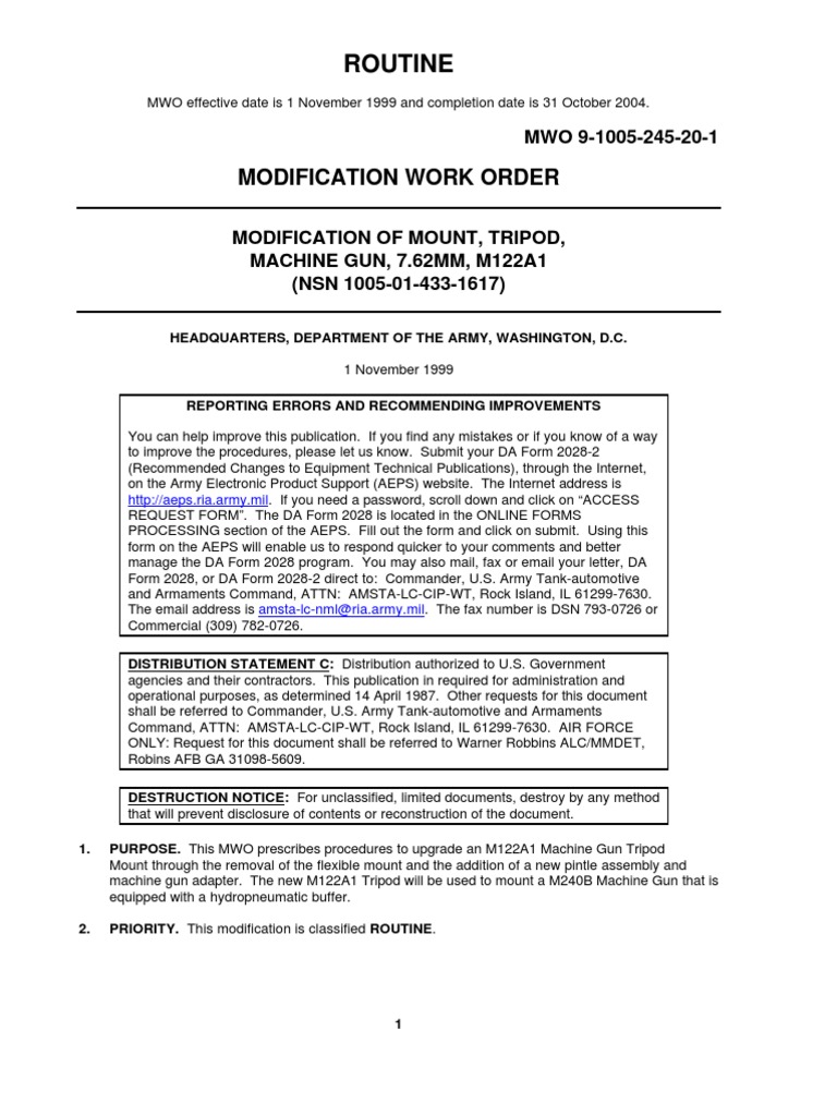 Mwo, M122a1, 7 | PDF
