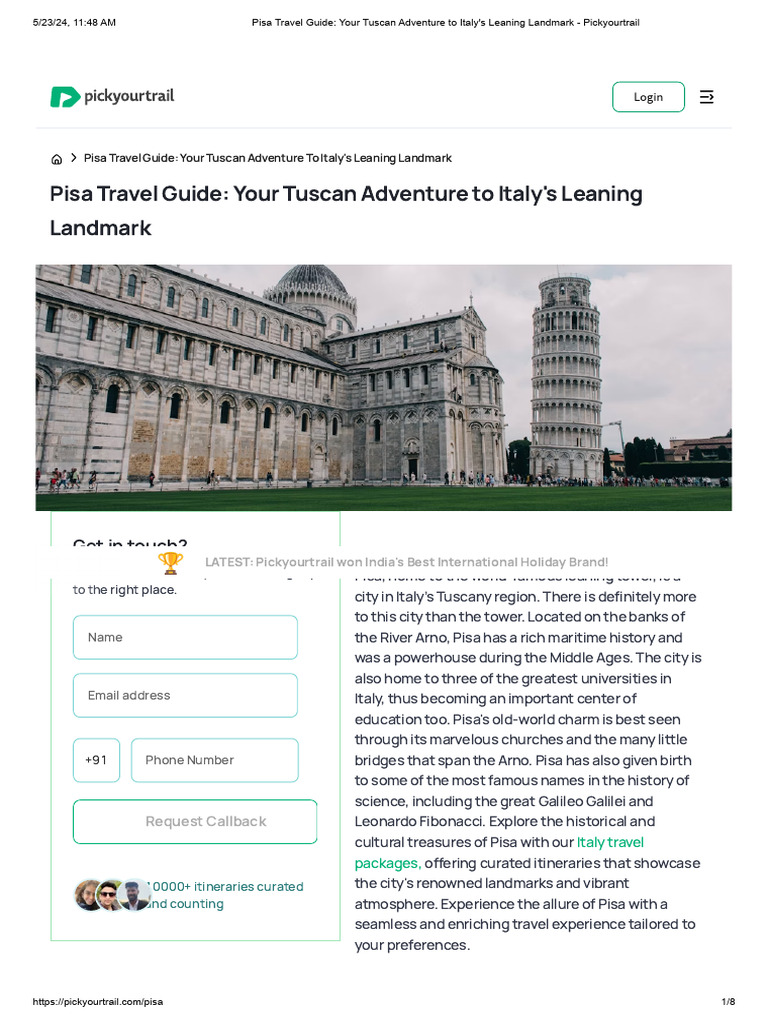 Pisa Travel Guide | PDF | Tuscany | Italy Pisa Travel Guide | PDF | Tuscany | Italy