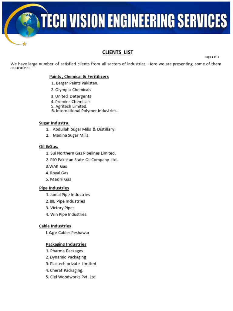 Clients List Format | PDF