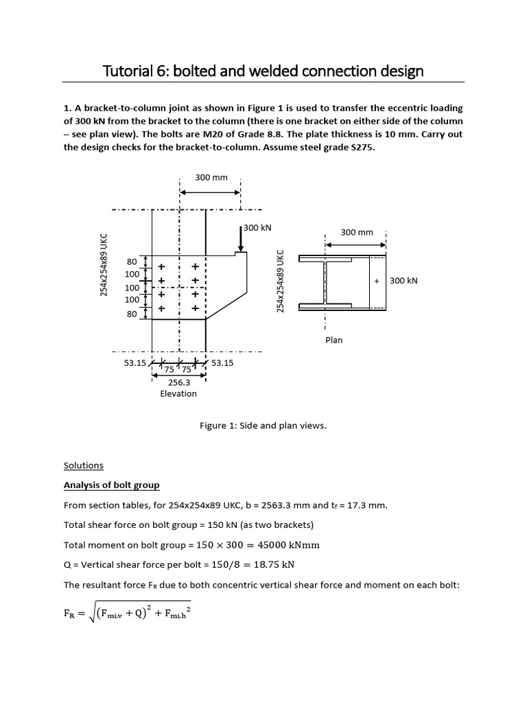 06 Bolted and Welded Connection Design | PDF | Stress (Mechanics) | Bending
