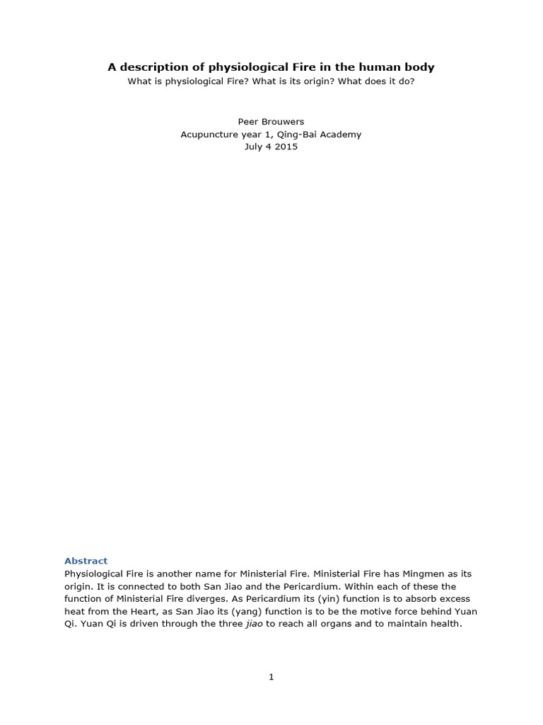 The Gentle Fire | PDF | Traditional Chinese Medicine | Qi