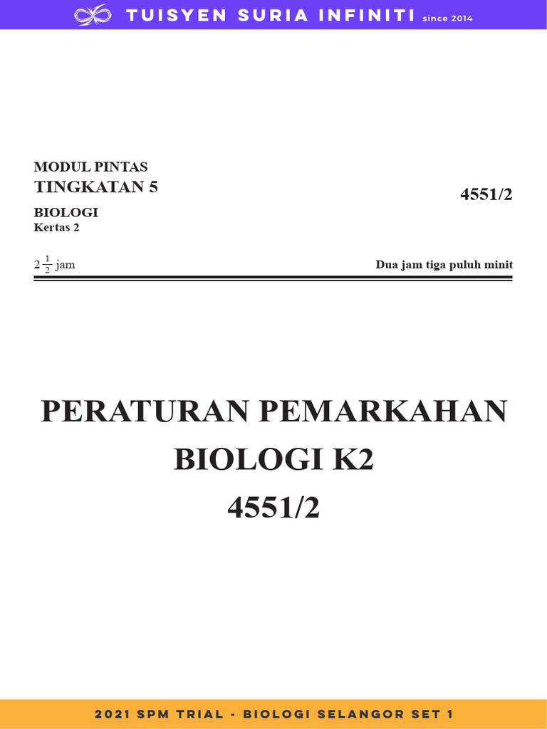 Skema k2 Biologi Set 2 | PDF