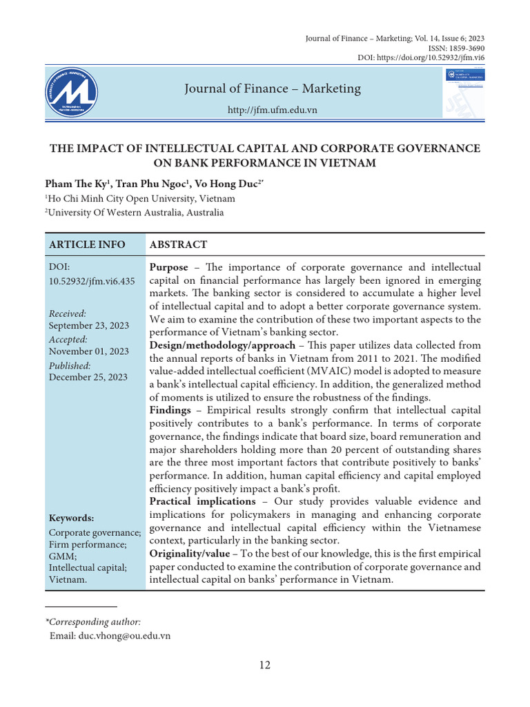 435-Văn bản của bài báo-3925-1-10-20240108 | PDF | Governance | Corporate Governance