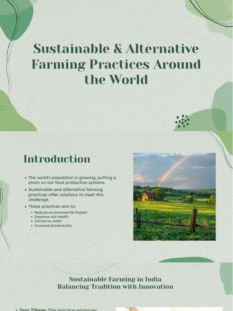 Global Sustainable Farming Practices | PDF | Sustainable Agriculture ...