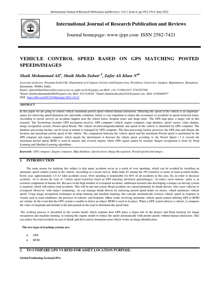 Vehicle Control Speed Based On Gps Matching Posted Speeds 1x4rdmyf | PDF | Radio Frequency ...