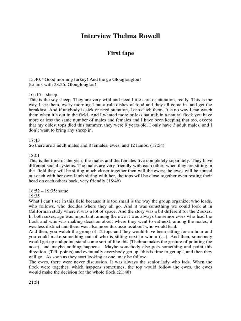 Sheep Social Dynamics and Leadership | PDF | Sheep | Zoology