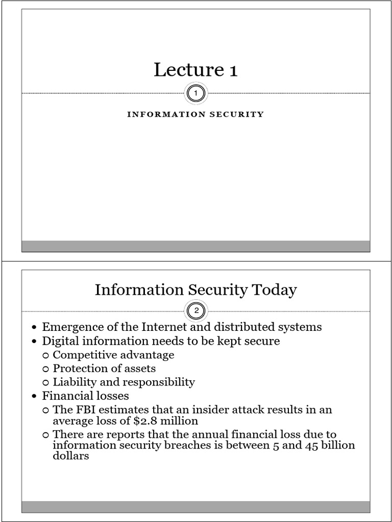 Lecture 1 Introduction | PDF | Security | Computer Security Lecture 1 Introduction | PDF | Security | Computer Security