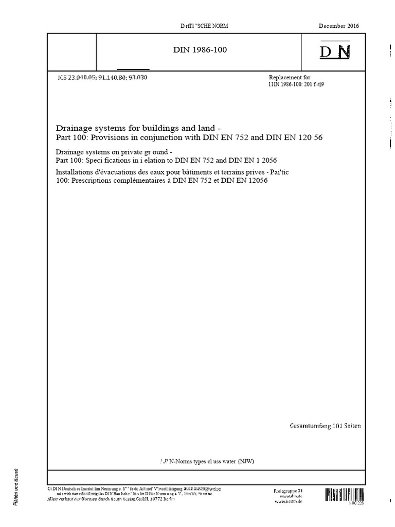 Din 1986-100 - 2016-12 (2) English | PDF | Environmental Engineering ...