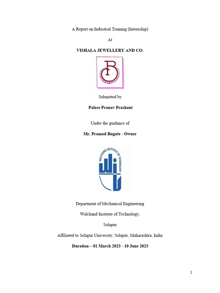 Final Internship Report 2022-23 | PDF | Metals