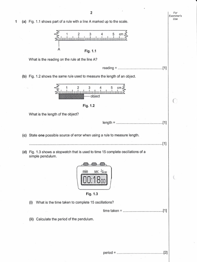 Bgcse Paper 3 Gen. Physics 2017 | PDF | Pendulum | Speed