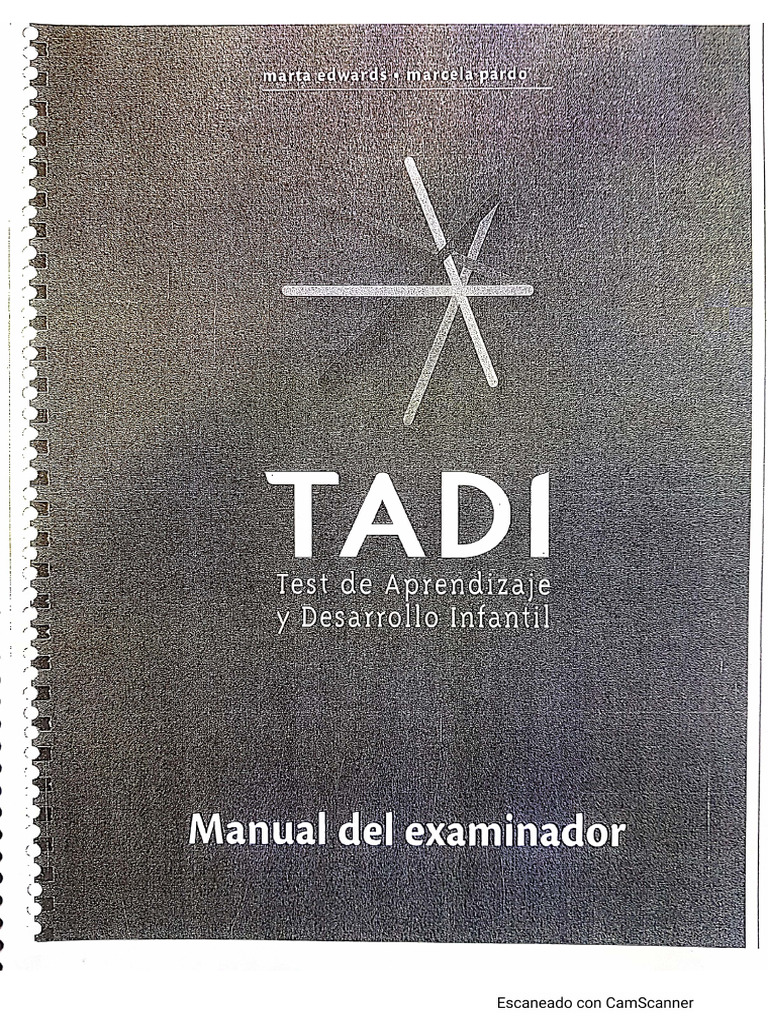 TADI Manual Del Examinador | PDF