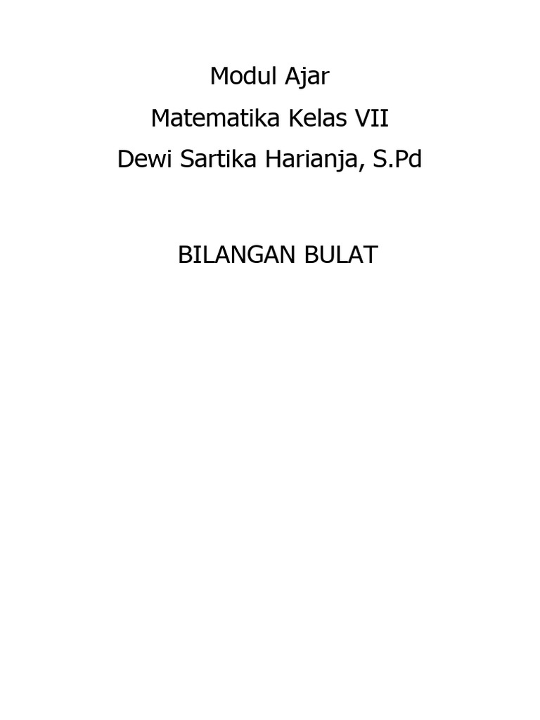 bilangan bulat modul | PDF